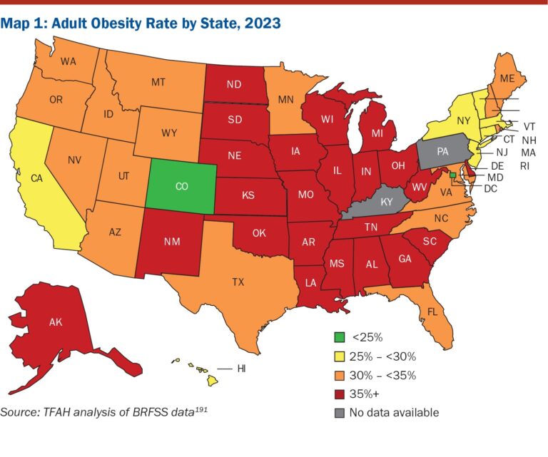 State of Obesity 2024: Better Policies for a Healthier America - TFAH